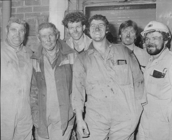 Six Resqued Miners Ledston Lock Colliery Editorial Stock Photo - Stock ...