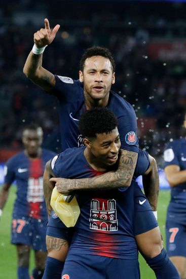 Psgs Neymar Fresnel Kimpembe End Celebrating Editorial Stock Photo ...