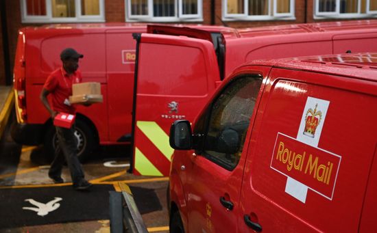 Royal Mail Worker Loads Van Depot Editorial Stock Photo - Stock Image ...