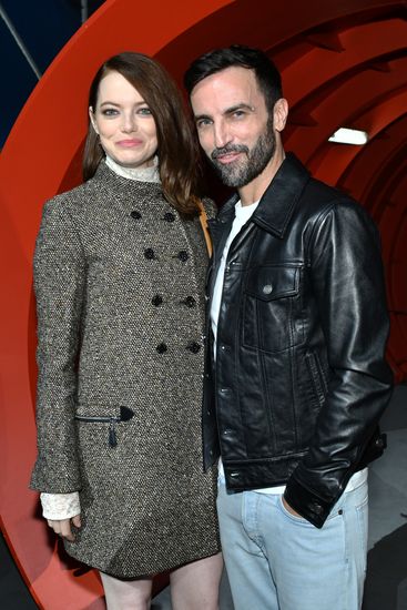 Emma Stone Stylist Nicolas Ghesquiere Pose Editorial Stock Photo ...