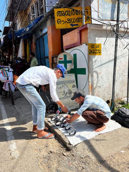 Man Selling Belts Along Busy Street Editorial Stock Photo - Stock Image ...