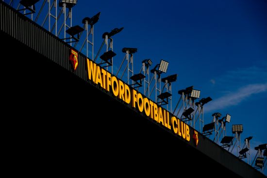 Watford Branding On Stand Blue Sky Editorial Stock Photo - Stock Image ...