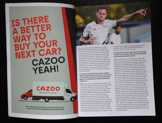 Cazoo Advert Match Programme Editorial Stock Photo - Stock Image ...