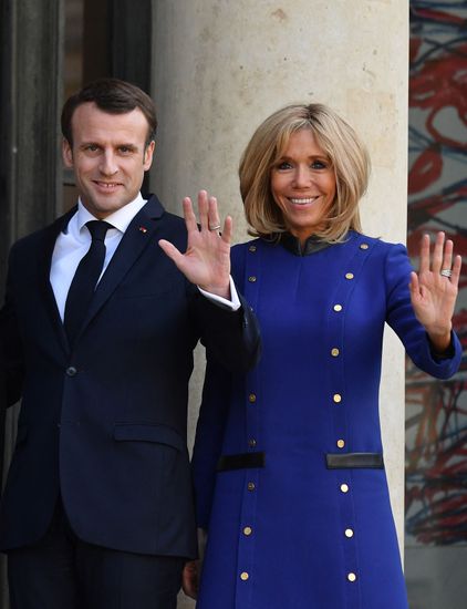 French President Emmanuel Macron His Wife Editorial Stock Photo - Stock ...