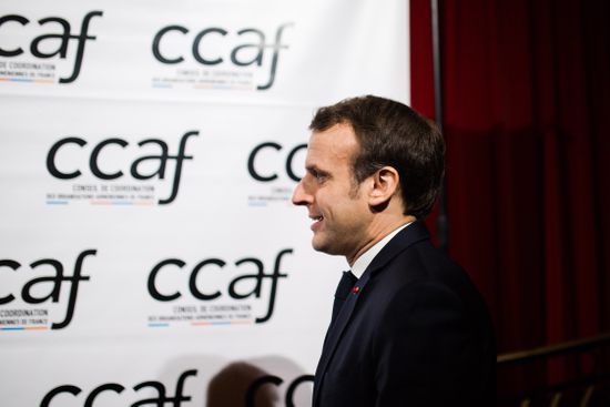French President Emmanuel Macron Profile Logo Editorial Stock Photo ...