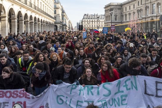 Procession Students Formed During Demonstration Protest Editorial Stock ...
