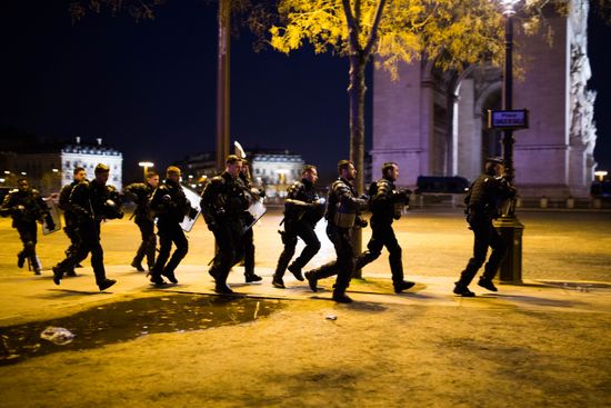 Police Forces Gendarmerie Front Arc Triumph Editorial Stock Photo ...