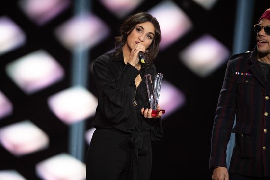 Singer Camelia Jordana Celebrates After Receiving Editorial Stock Photo ...