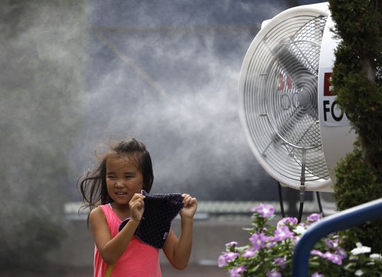 Fans Cool Off Hot Temperatures Big Editorial Stock Photo - Stock Image ...
