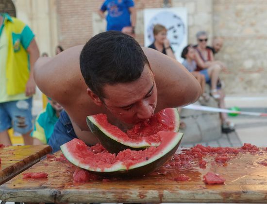 Club El Cazos Watermelon Eating Contest Editorial Stock Photo - Stock ...