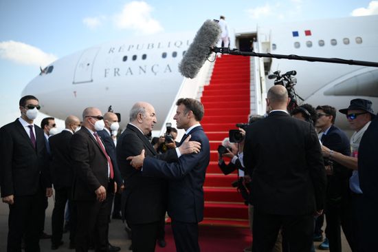 French President Emmanuel Macron Shakes Hands Editorial Stock Photo ...