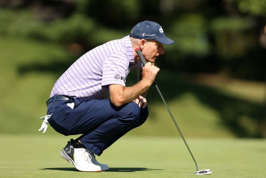 Jim Furyk Lines His Putt On Editorial Stock Photo - Stock Image ...