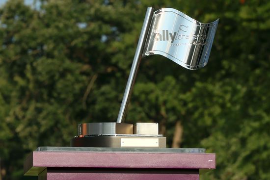 Ally Challenge Trophy Displayed During Award Editorial Stock Photo ...