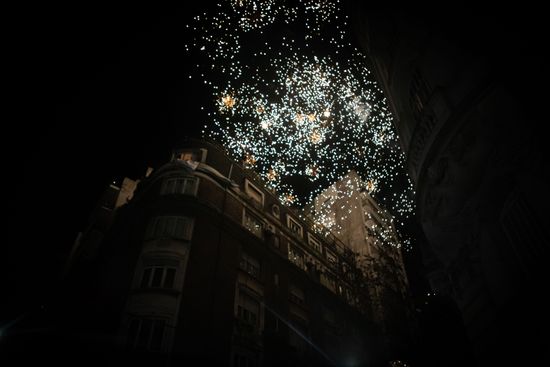Fireworks Seen Outside House Argentinas Vice Editorial Stock Photo ...