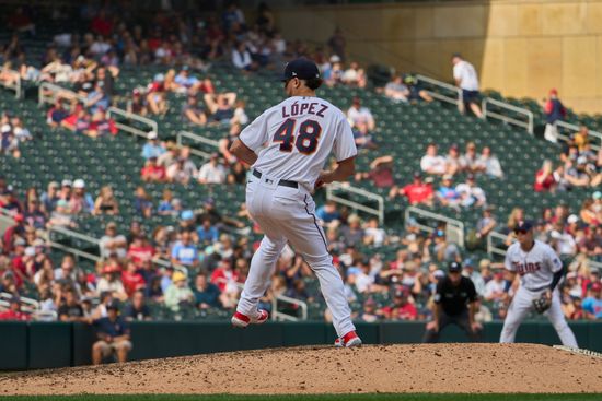 Minnesota Pitcher Jorge Lopez 48 Throws Editorial Stock Photo - Stock ...
