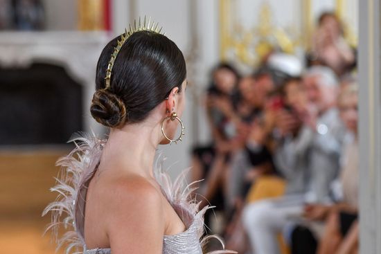Taleedah Tamer Walks Runway During Antonio Editorial Stock Photo ...