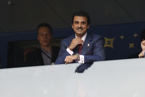 Qatar Emir Tanim During 2018 Fifa Editorial Stock Photo - Stock Image ...