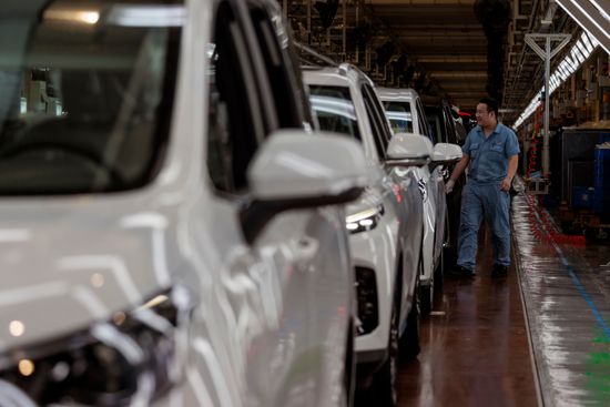 Employee Works On Assembly Line Saic Editorial Stock Photo - Stock ...