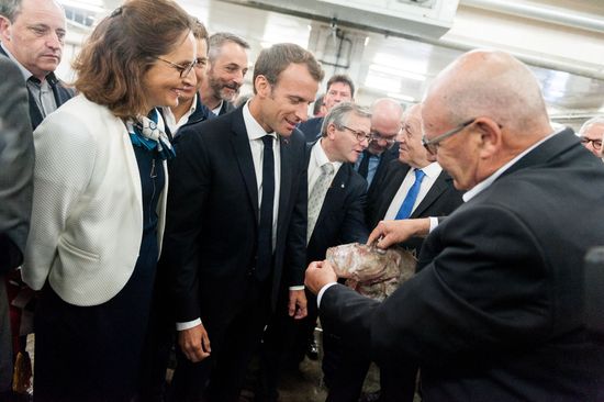French President Emmanuel Macron Visits Fish Editorial Stock Photo ...