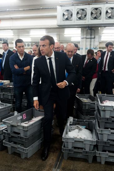 French President Emmanuel Macron Visits Fish Editorial Stock Photo ...
