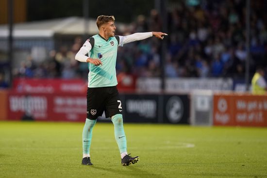 Portsmouth Defender Zak Swanson During Efl Editorial Stock Photo ...