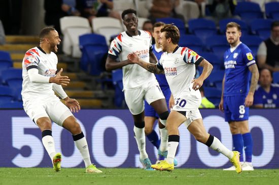 Luke Freeman Luton Town Celebrates Scoring Editorial Stock Photo ...