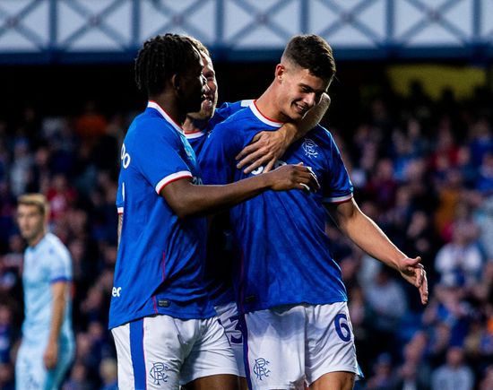 Rangers Forward Robbie Ure Celebrates Scoring Editorial Stock Photo ...