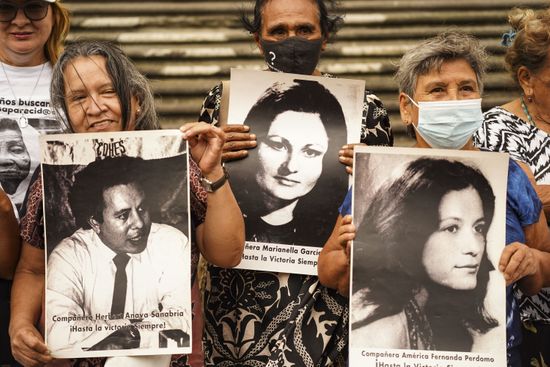 Women Hold Images Disappeared Victims Salvadoran Editorial Stock Photo ...
