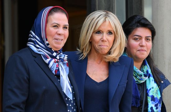 French First Lady Brigitte Macron Receives Editorial Stock Photo ...