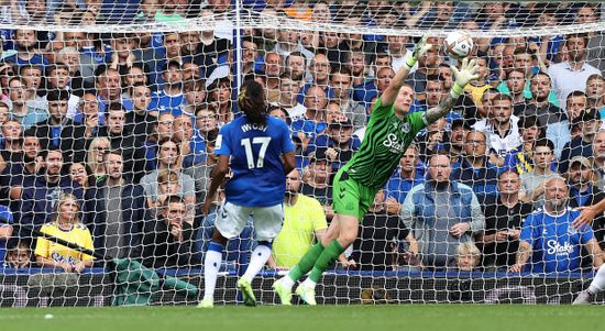 Goalkeeper Jordan Pickford Everton Save 1st Editorial Stock Photo ...