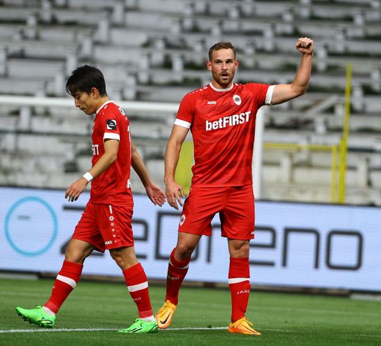 Antwerps Vincent Janssen Celebrates After Scoring Editorial Stock Photo ...