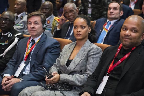 Barbadian Singer Rihanna Attends Conference Gpe Editorial Stock Photo ...
