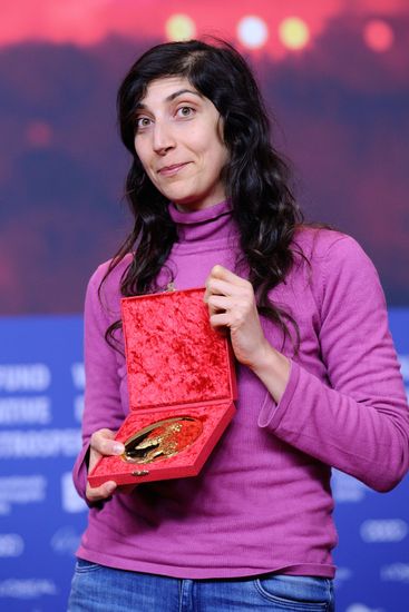 Director Ines Moldavsky Poses Her Golden Editorial Stock Photo - Stock ...
