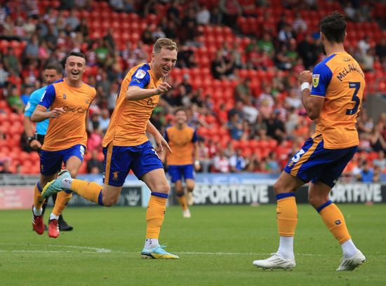 Mansfield Towns George Maris Celebrates Scoring Editorial Stock Photo ...