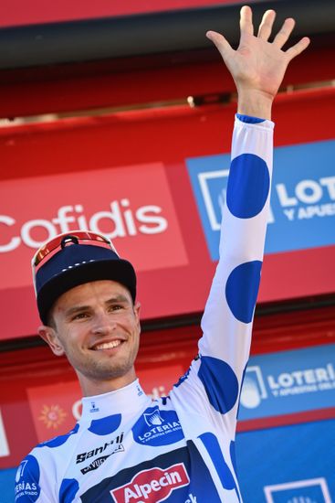Australian Jay Vine Alpecindeceuninck Celebrates On Editorial Stock ...