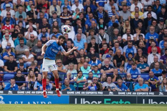 Portsmouth Defender Joe Rafferty During Efl Editorial Stock Photo ...