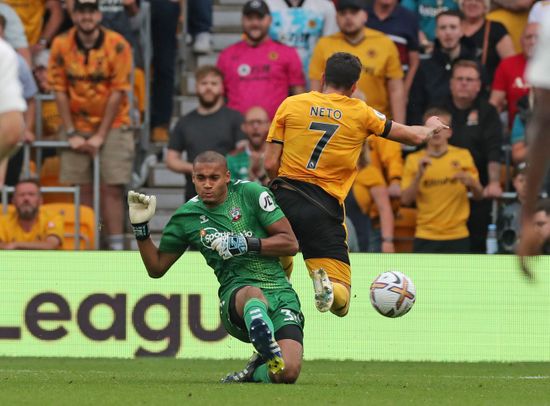 Southamptons Gavin Bazunu Clears Wolverhampton Wandererss Editorial ...