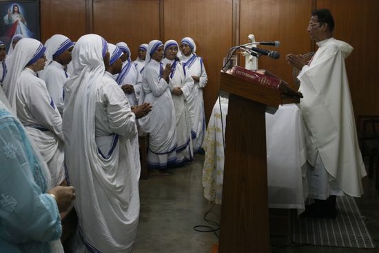Nuns Missionaries Charity Attends Evening Special Editorial Stock Photo ...