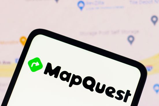 This Photo Illustration Mapquest Logo Displayed Editorial Stock Photo ...