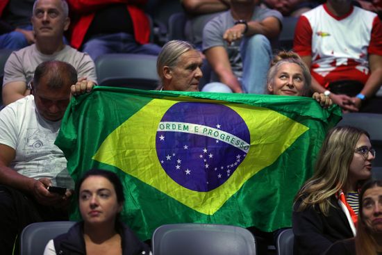 Supporters Brazil Cheer During Fivb Volleyball Editorial Stock Photo ...