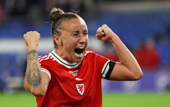 Natasha Harding Wales Celebrates End Match Editorial Stock Photo ...