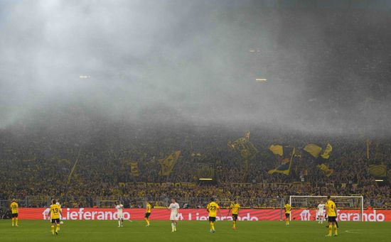 Borussia Dortmund Fans During Borrusia Dortmund Editorial Stock Photo ...