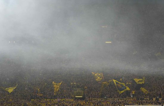 Borussia Dortmund Fans During Borrusia Dortmund Editorial Stock Photo ...