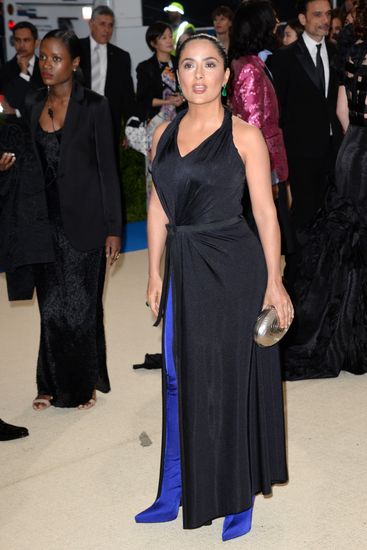 Salma Hayek Arriving Costume Institute Benefit Editorial Stock Photo ...