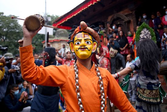 Nepali Hindu Devotees Dressed Gods Perform Editorial Stock Photo ...