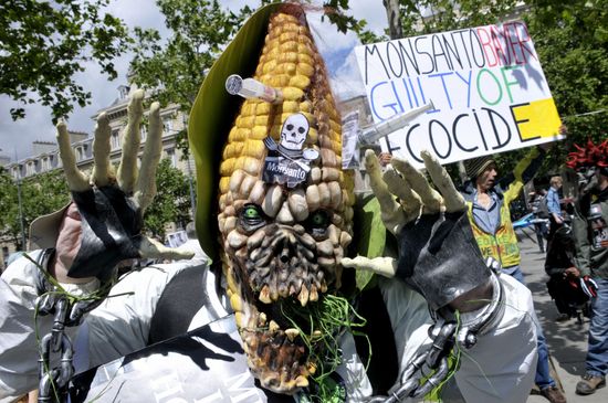 Activists March Protest Against Biotechnology Giant Editorial Stock ...