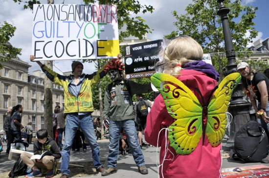 Activists March Protest Against Biotechnology Giant Editorial Stock ...