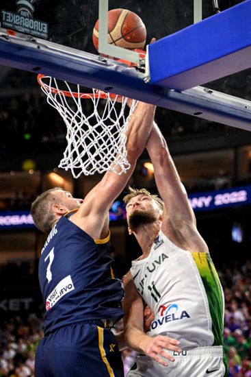 Domantas Sabonis Lithuania R Action Against Editorial Stock Photo ...