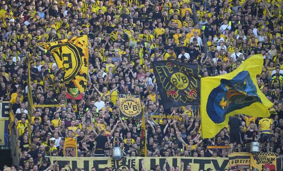 Borussia Dortmund Fans During Borrusia Dortmund Editorial Stock Photo ...