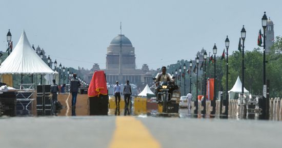 View National Capitals Historic Rajpath Central Editorial Stock Photo ...